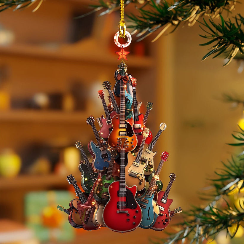 Rockin' Around The Guitar Christmas Tree Ornament – BLOOMORAGIFTS