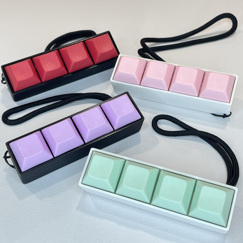 🧩 The 9-Key Mechanical Keyboard Keychain – BLOOMORAGIFTS